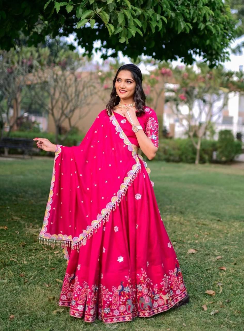 Ruhika Embroidery Thread Sequence Work Lehenga Choli – LABEL AKANSHA